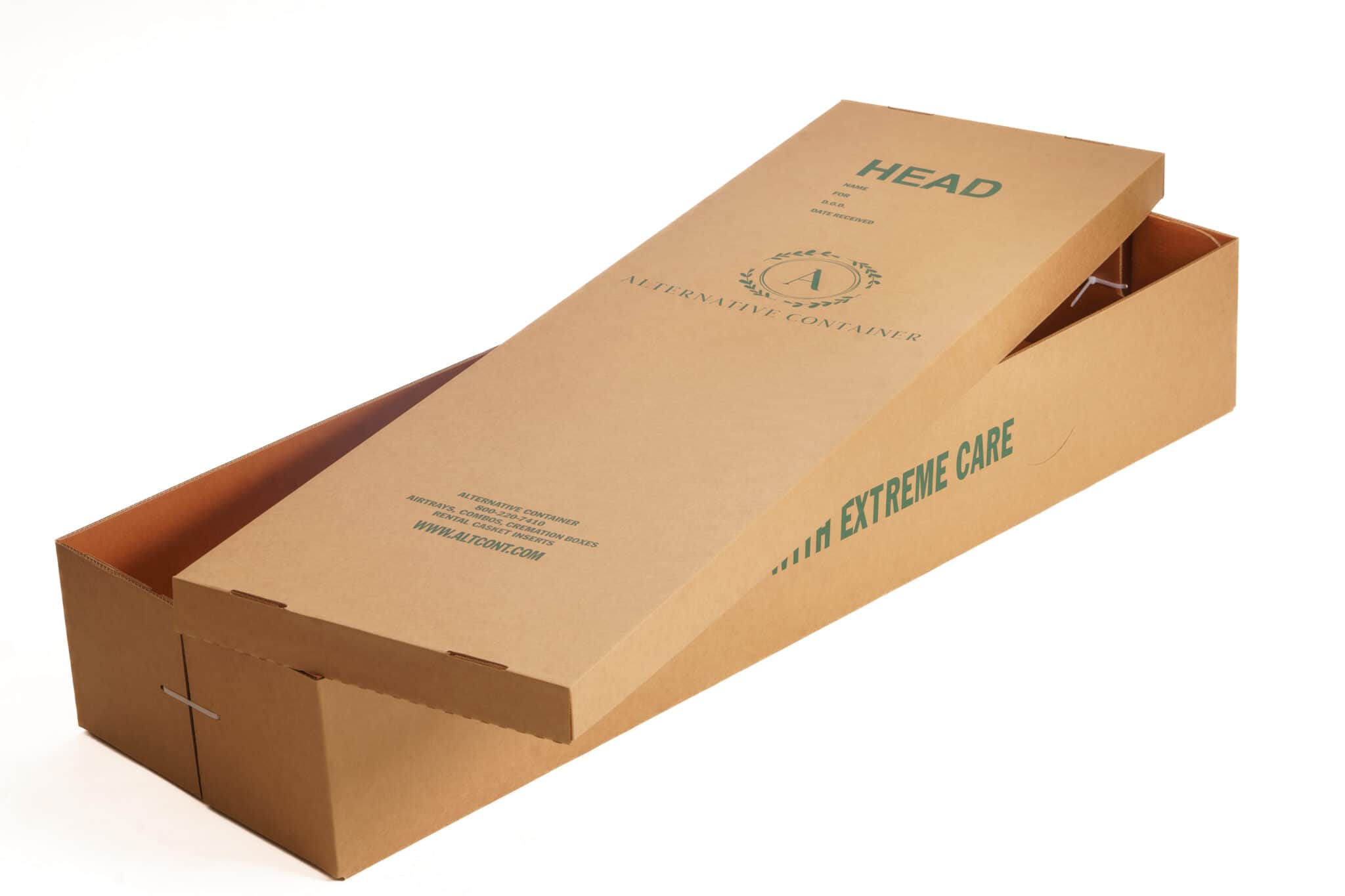ACB 1-01 Premium Kraft Cremation Box - Alternative Container
